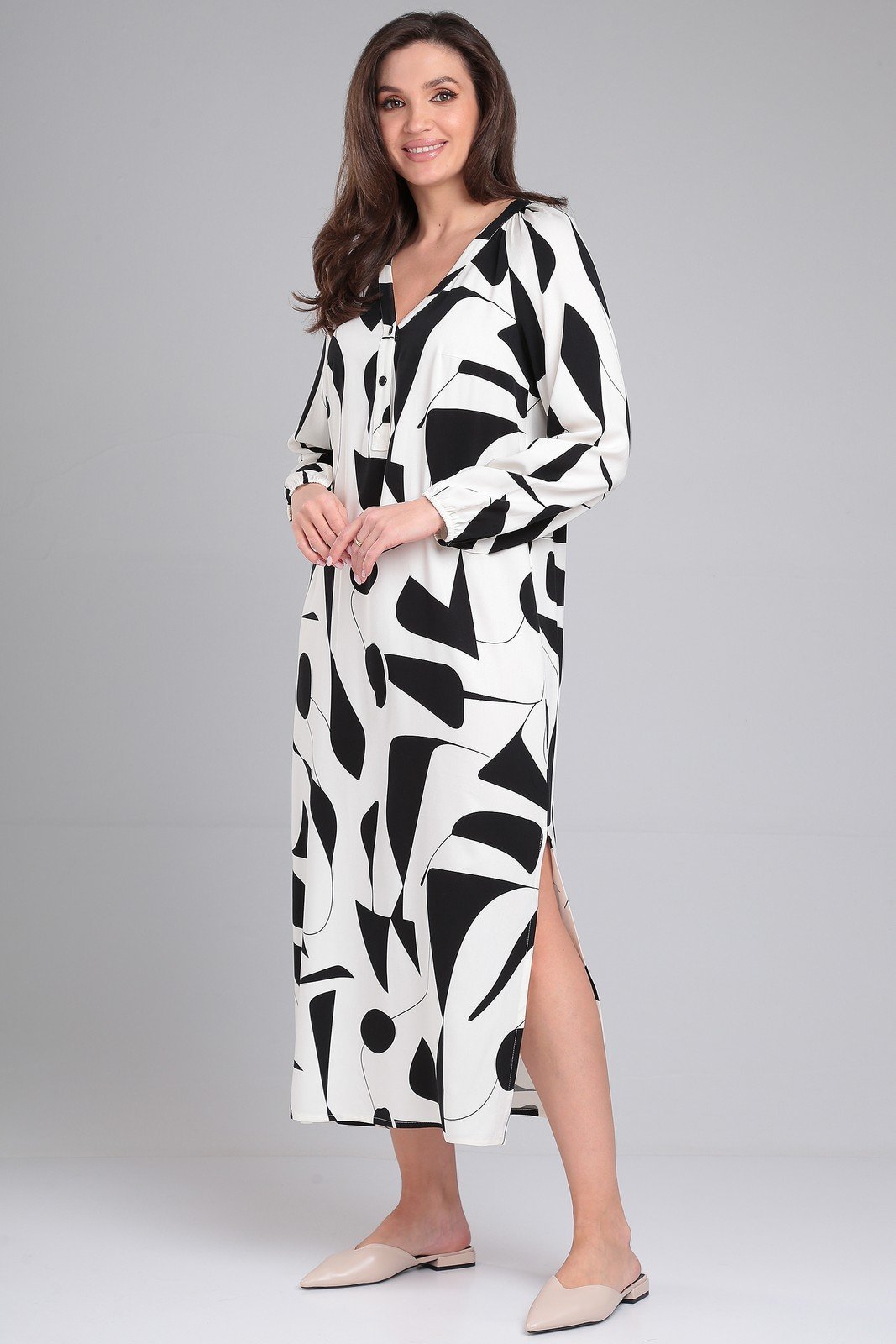 Платье 16409 черно-молочный LeNata купить в интернет магазине | в наличии